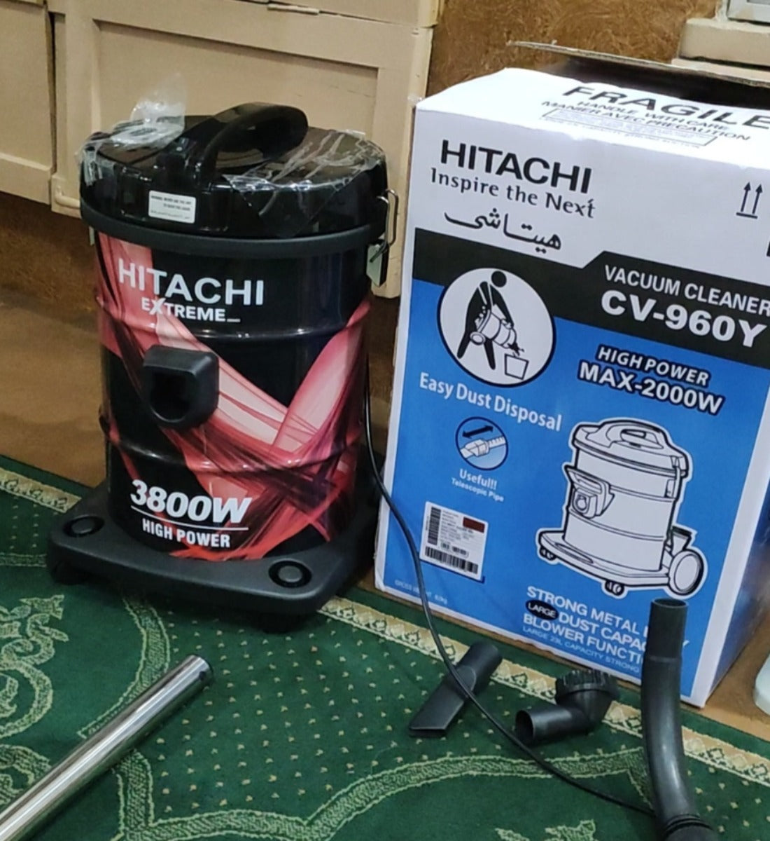 Hitachi 25 Liter Vacuum Cleaner Heavy Dust Sweeping Robot, Hoover ...