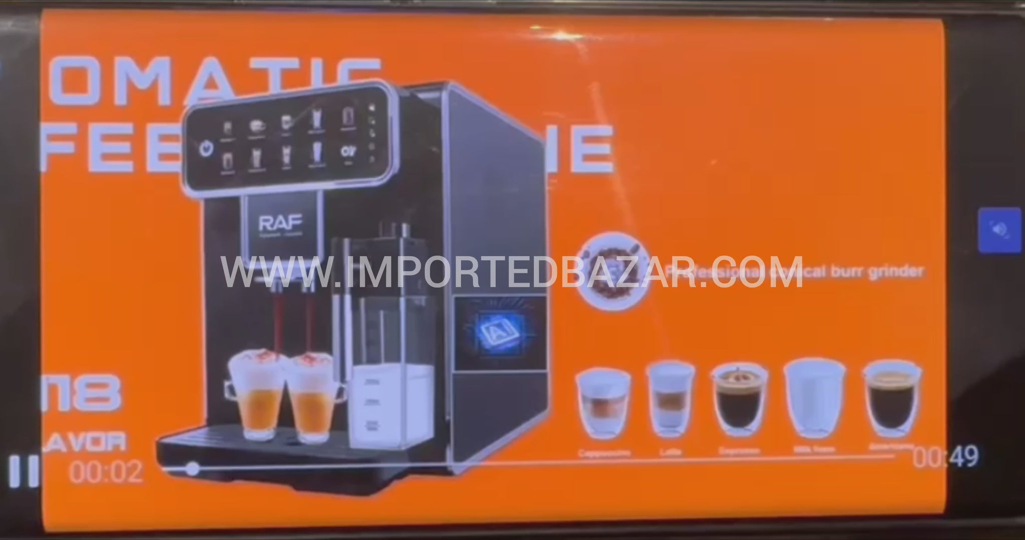 RAF Pump Coffee Machine Semi-automatic Espresso Machine Steam Milk Foa – Imported Bazar